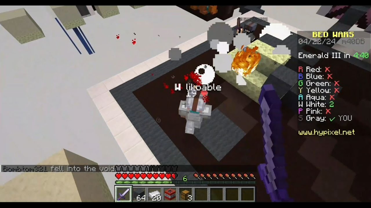 First Bedwars Win on PC | Minecraft Hypixel Bedwars - YouTube