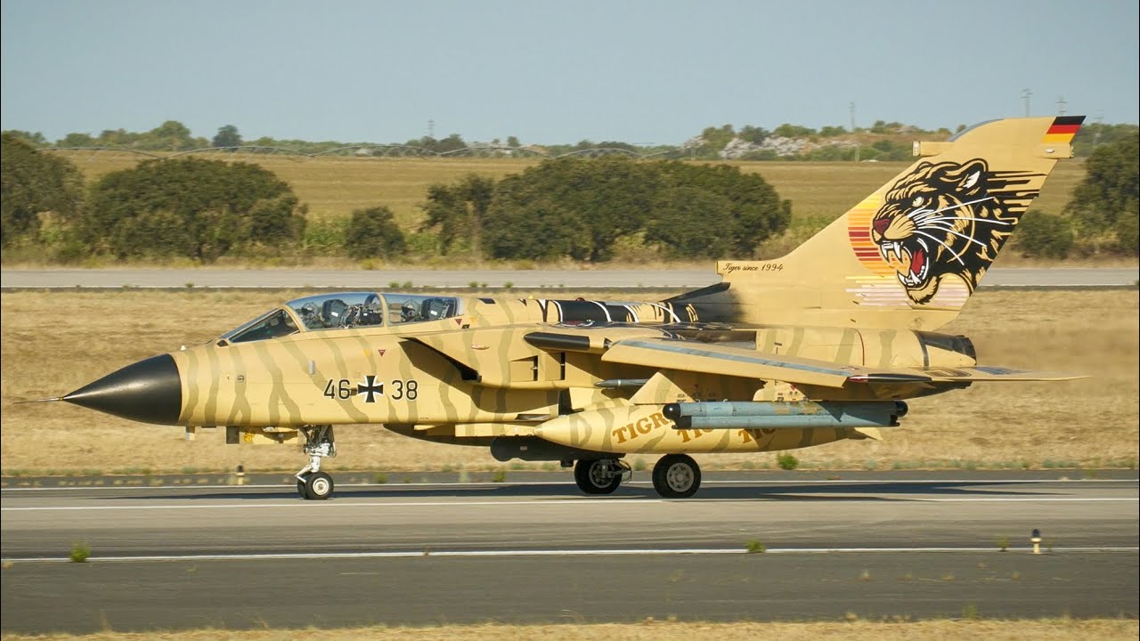 6x Panavia Tornado German Air Force Luftwaffe at NATO Tiger Meet 2025 ...