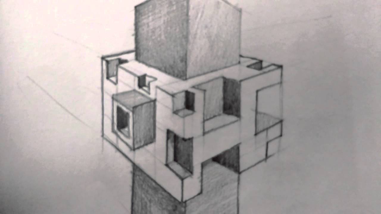 NATA 2020 - HOW TO DRAW A CUBE IN 3D, CUBOID WITH SHADOWS IN 3D | new ...