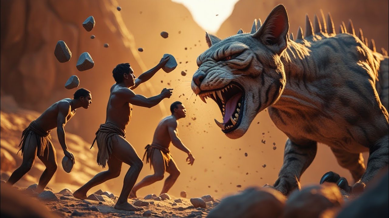 Saber-Tooth vs Early Humans | 2.4M Years Ago - YouTube