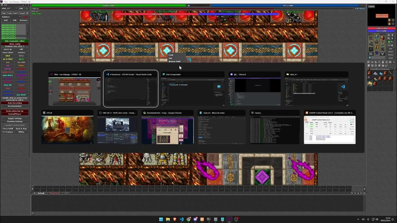 OTCv8 Script - Fazendo um cavebot só programando - YouTube