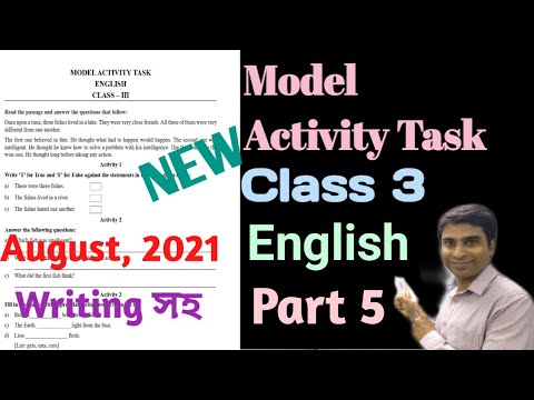 Model Activity Task Class 3 English Part 5 || Class 3 English Model ...