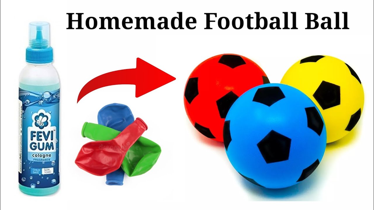 how to make mini football with balloon/ Homemade football easy DIY/ how ...