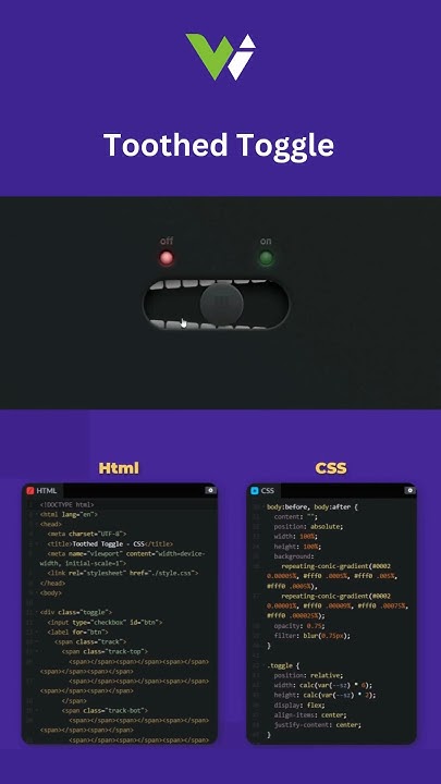 Amazingly done toothed toggling through HTML & CSS. #html #css #javascript #programming #shorts ...