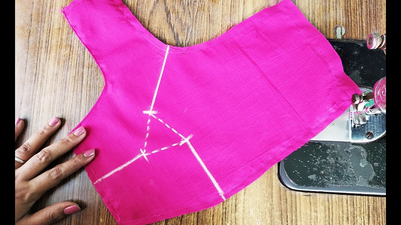 silk saree blouse stitching easy method for beginners | pattu saree ...