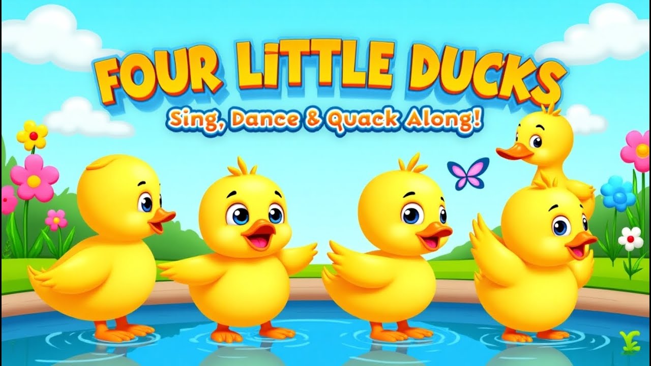 Four Little Ducks Went Out One Day! 🎶 | Catchy Nursery Rhyme for Kids ...
