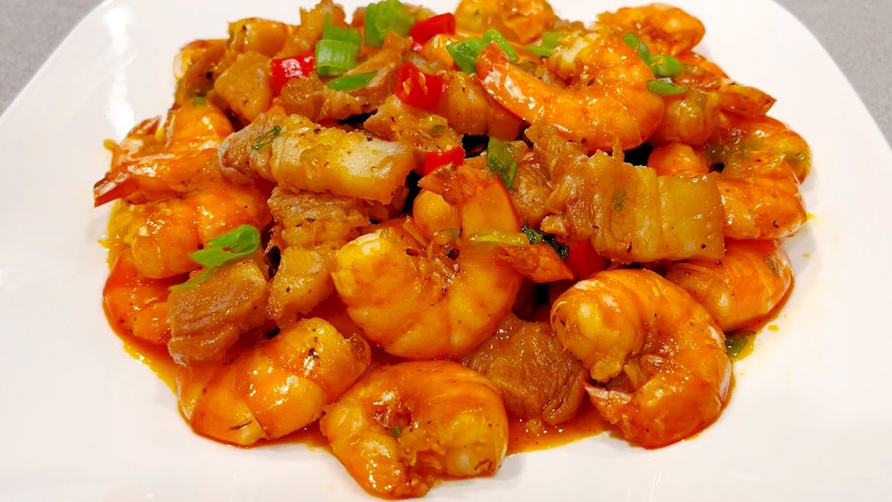 🔴Tôm Ram Thịt Ba Chỉ Theo Cách Này, Màu Rất Đẹp và Thơm Ngon, Braised ...