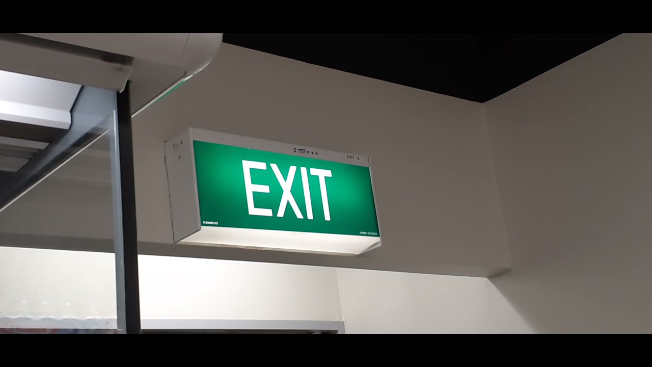 Worded Famco Exit Sign at Coles Sunbury - YouTube