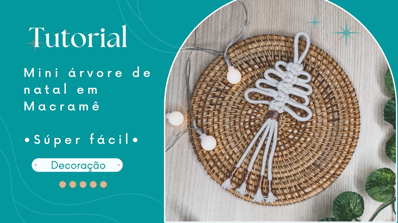 ÁRVORE DE NATAL EM MACRAME SUPER FÁCIL- TUTORIAL PASSO A PASSO | VIAJ ...