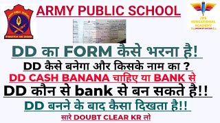 How to make Demand draft(DD) for Army public school/DD ... | Doovi