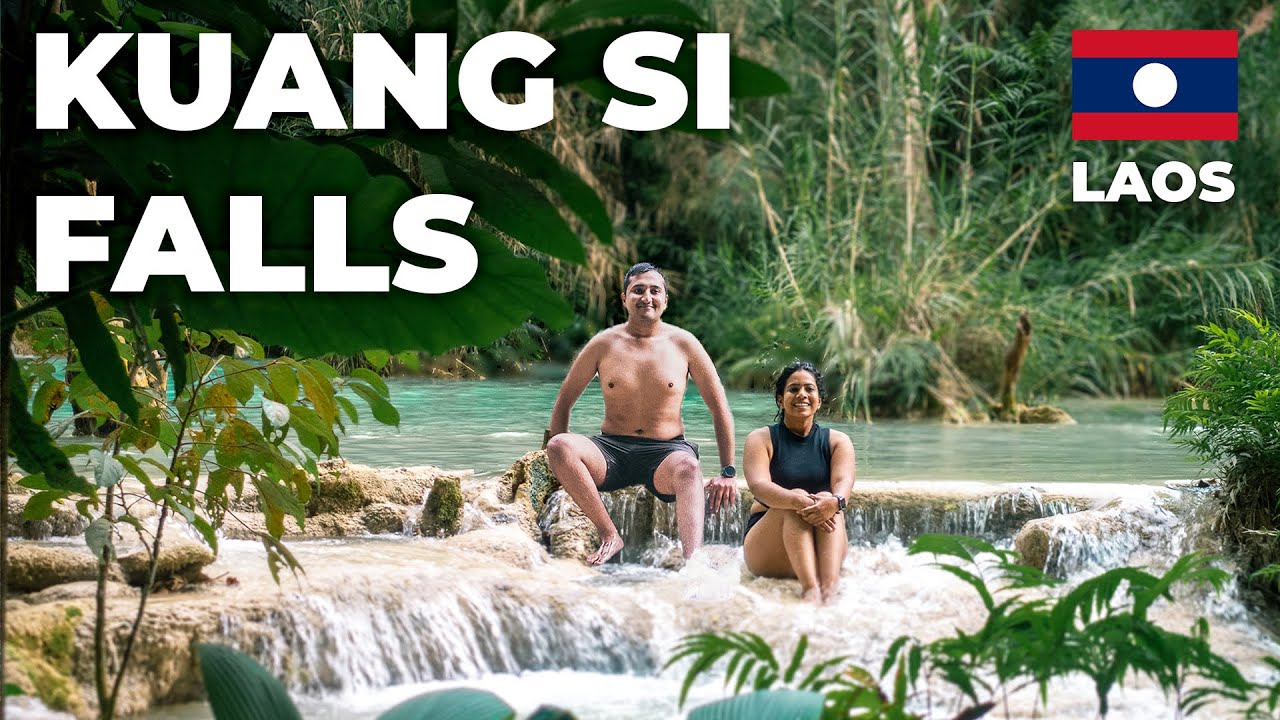 KUANG SI WATERFALL 🏝 (a secret lagoon at the top?) Turquoise blue ...