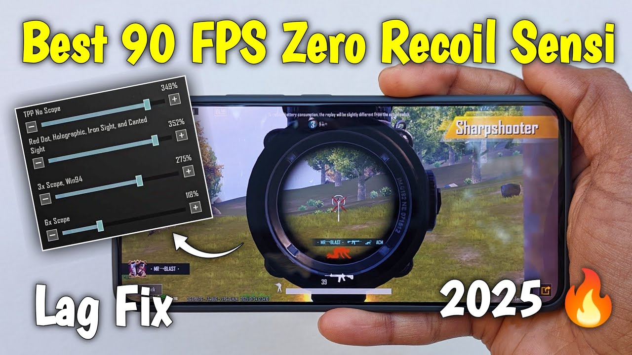 PUBG/BGMI Best 90 FPS Zero Recoil Sensitivity Of 2025 | Best 90 FPS Gyroscope Sensitivity Of ...