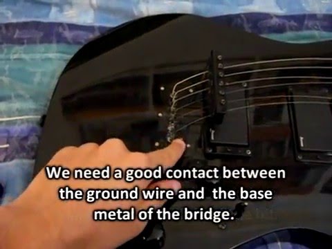 Fixing guitar ground noise problems on an Ibanez - Easy fix - YouTube