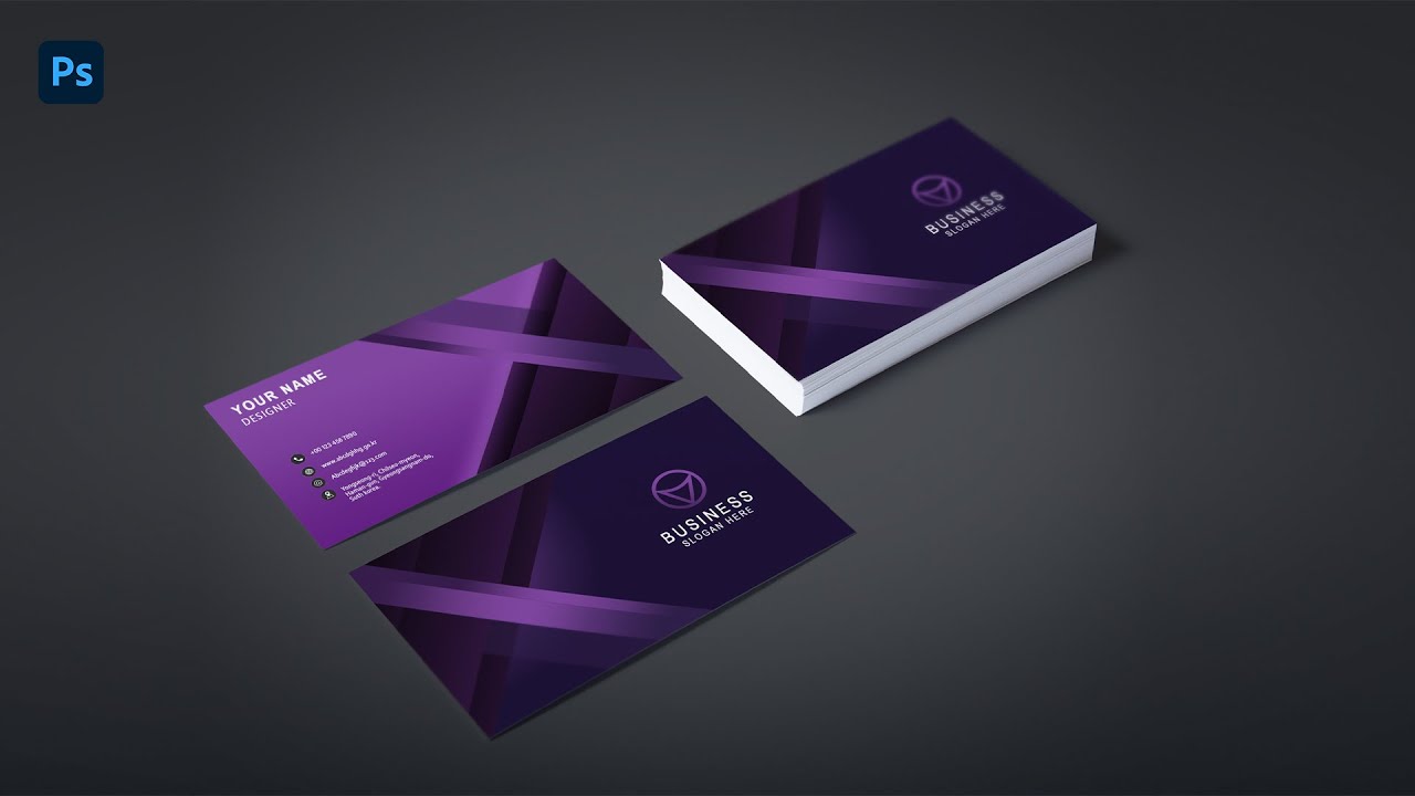 Design Like a Pro! Easy Name Card Design in Adobe Photoshop CC - YouTube
