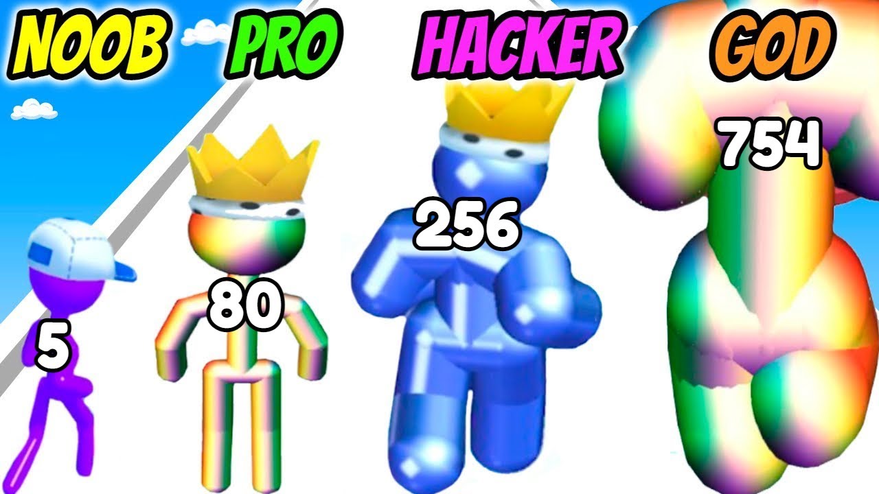 Tall Man Run - NOOB vs PRO vs HACKER vs GOD - YouTube