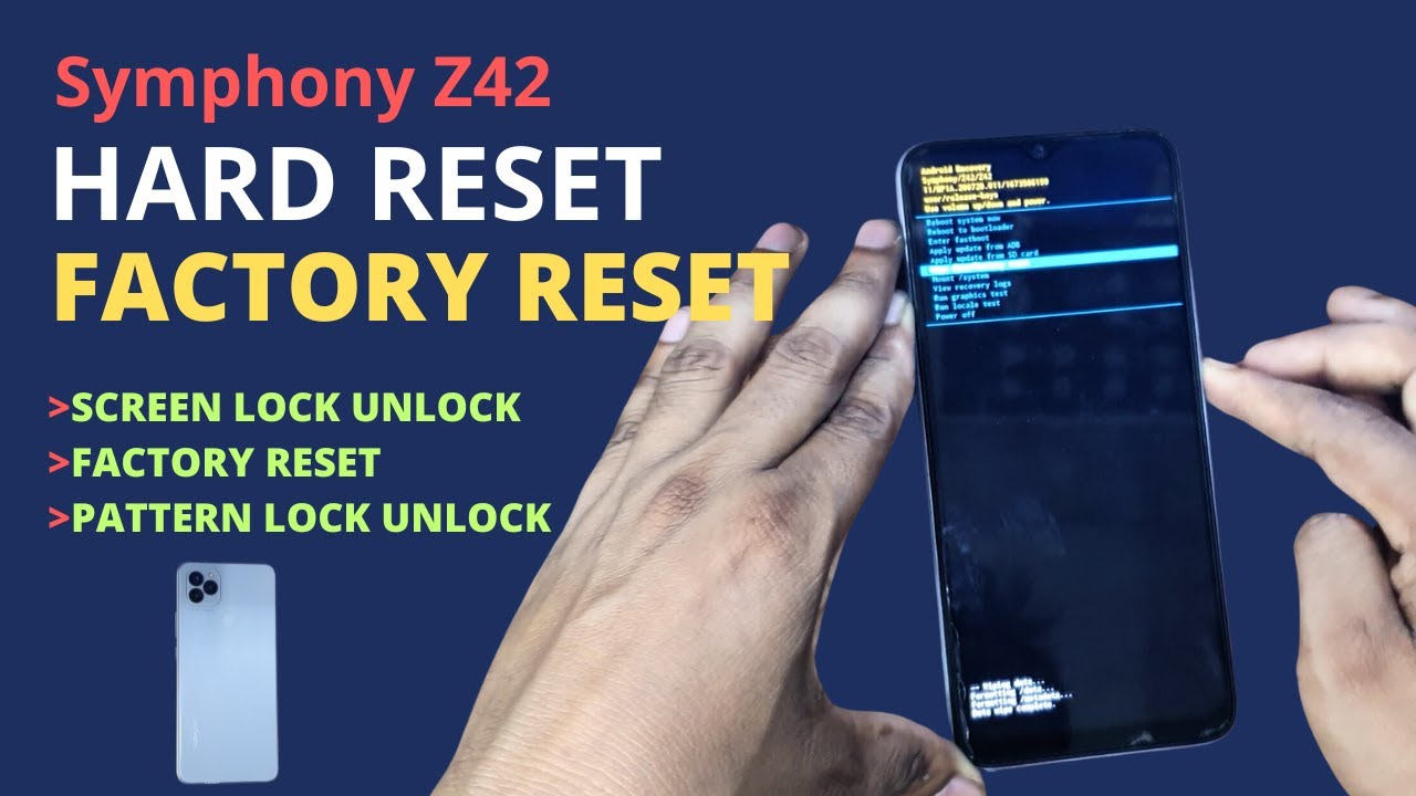 How To Symphony z42 Hard reset | Screen Lock Unlock | Factory Reset ...