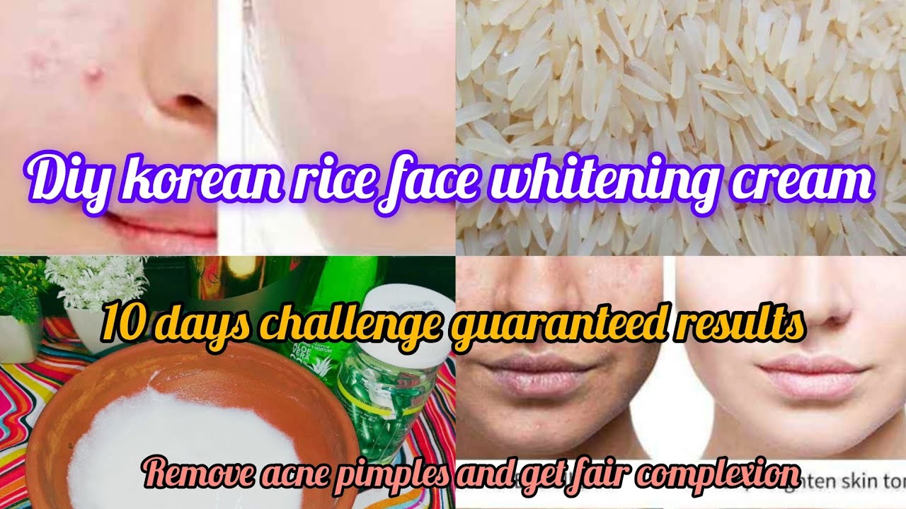 DIY RICE CREAM FOR FACE WHITENING | KOREAN RICE CREAM |HOW TO MAKE RICE ...