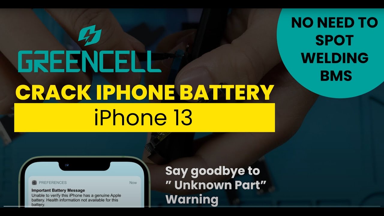 Greencell Crack iPhone 13 Battery Installation Guide (No Need To Spot ...