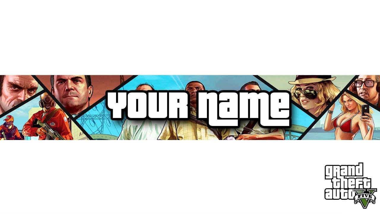 FREE GTA V YouTube Banner (PSD Included) - YouTube