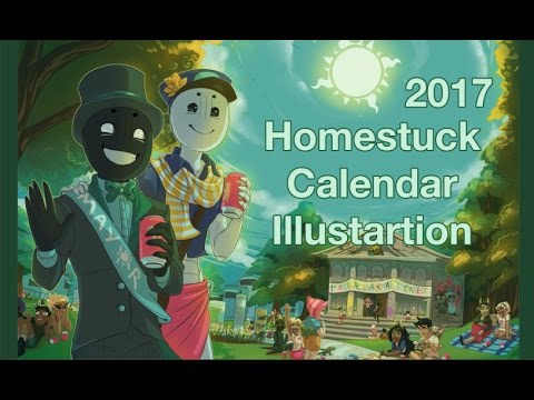 Homestuck Calendar 2017 - Illustrating for March - YouTube