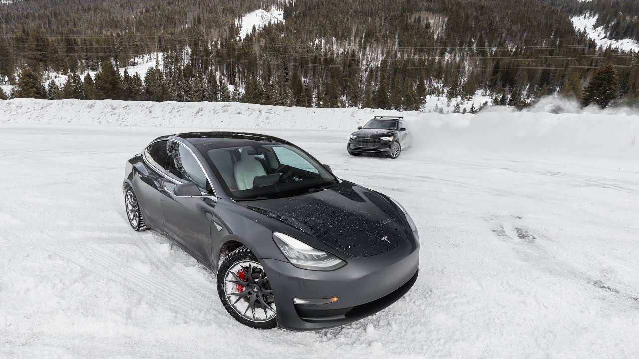 The Ultimate EV Snow Day! Winter Test Track In A Bunch Of Different ...