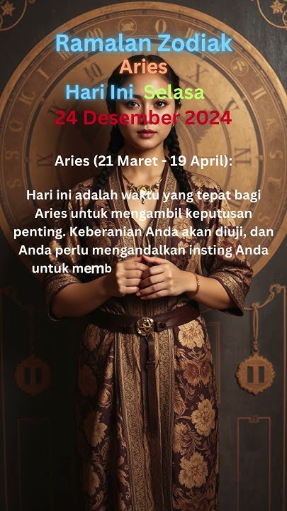 Ramalan Zodiak Aries Hari Ini Selasa 24 Desember 2024🌟 - YouTube