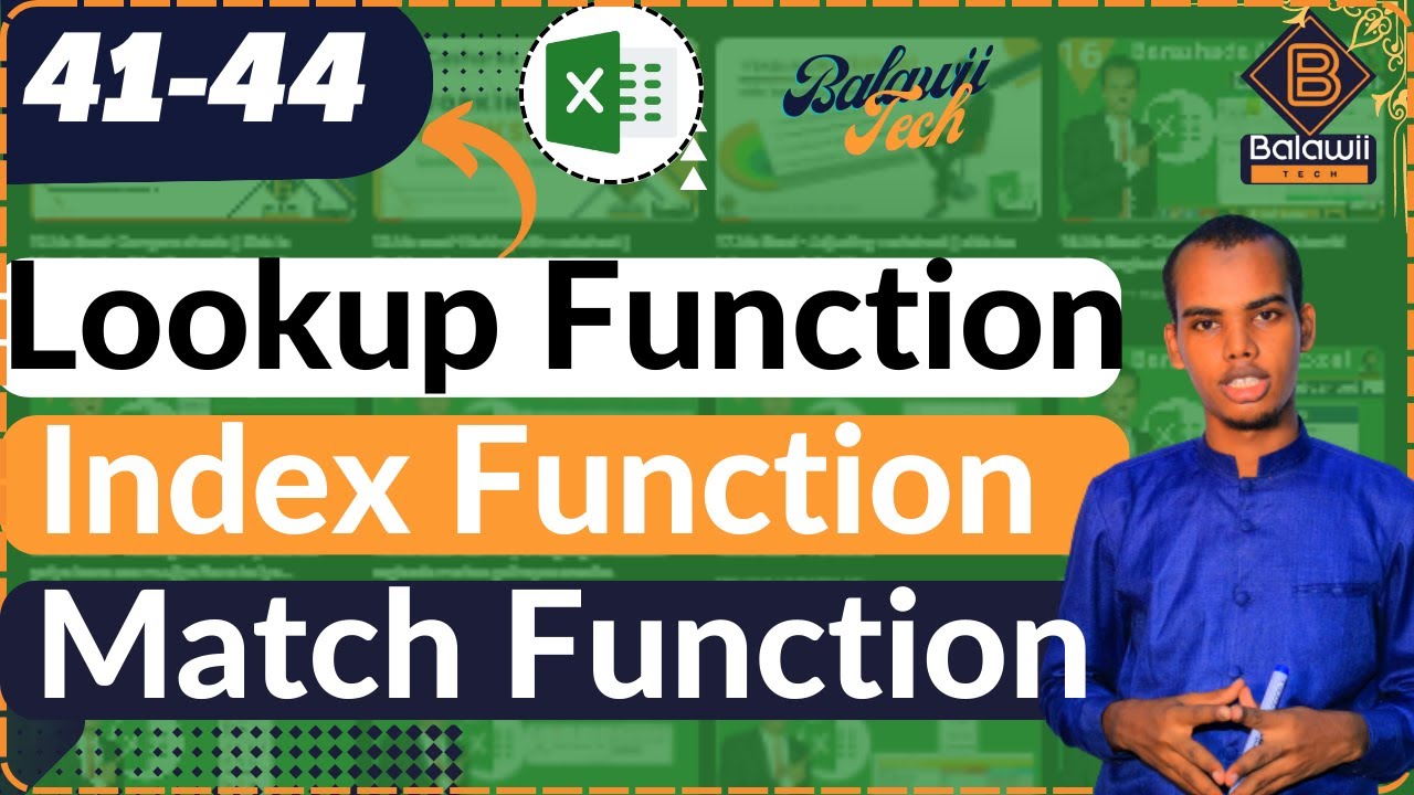 41-44.Ms Excel-Sida loo isticmaalo Lookup Function, Index Function and Match Function. - YouTube