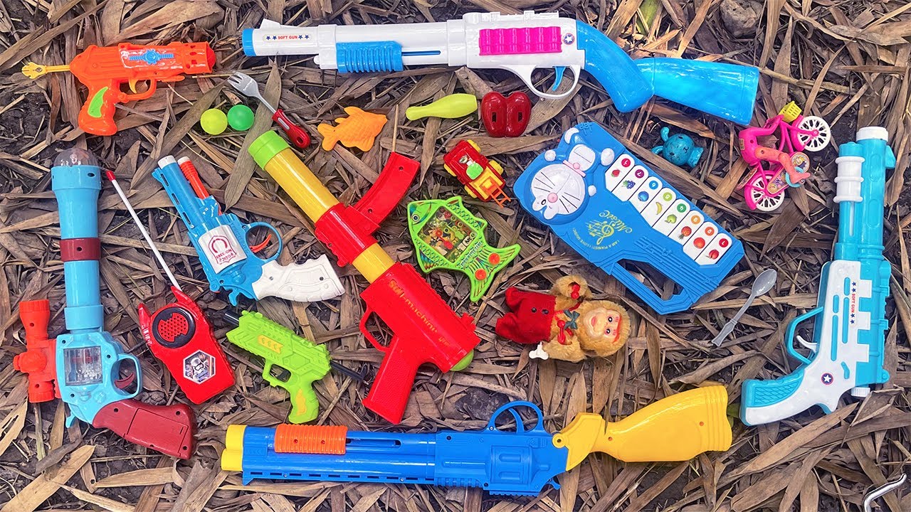 Found Hidden Several Realistic Gun Toys & Equipment Chinese Musical ...
