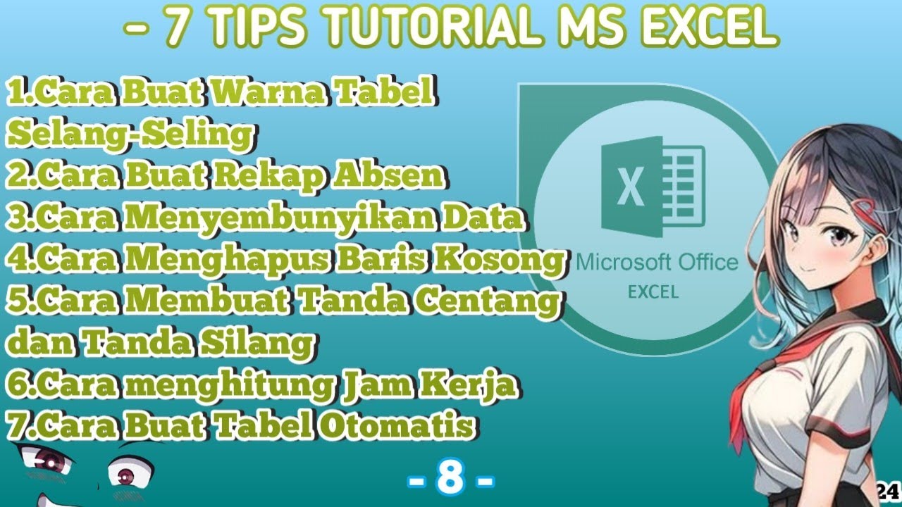 7 Tips Tutorial Microsoft Excel Tutorial K24 08 Youtube 0090