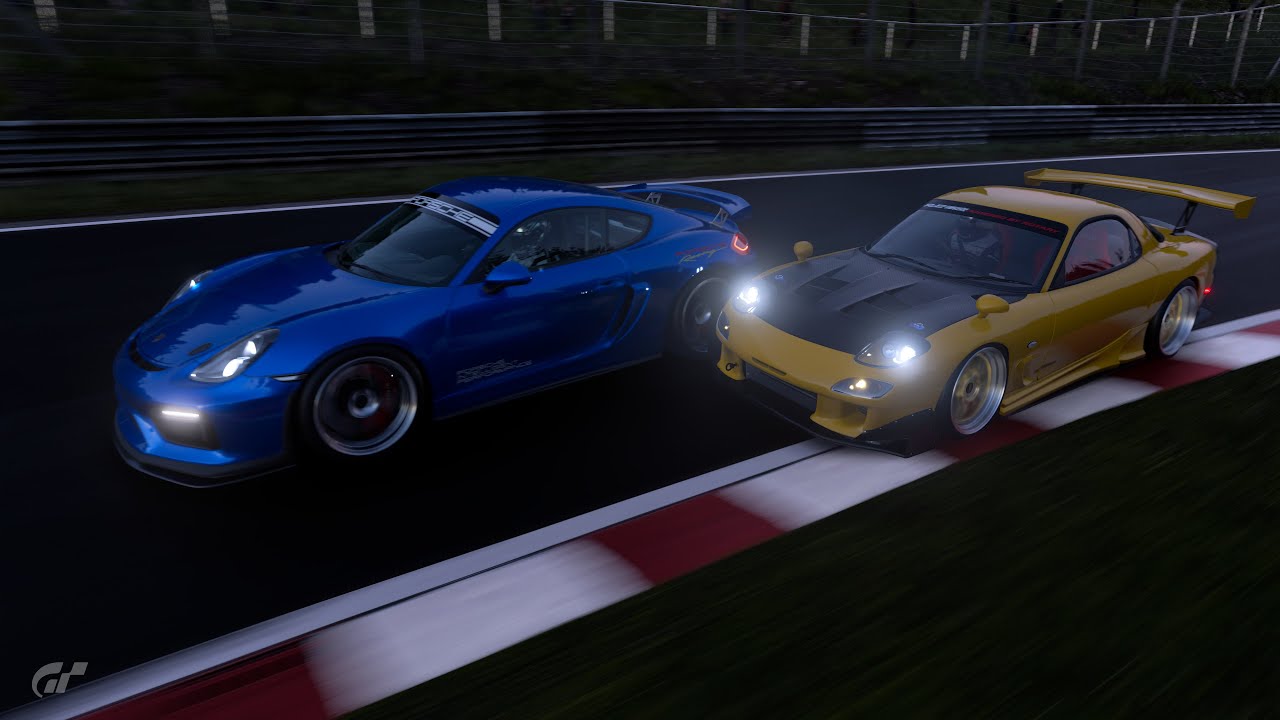 [PS5] GT7 Nürburgring RE Amemiya FD3S RX-7 VS Porsche Cayman GT4 '16 ...