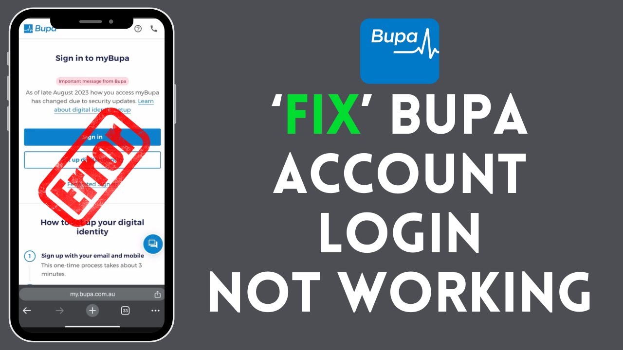 How to Fix Bupa Account Login Not Working 2024? - YouTube