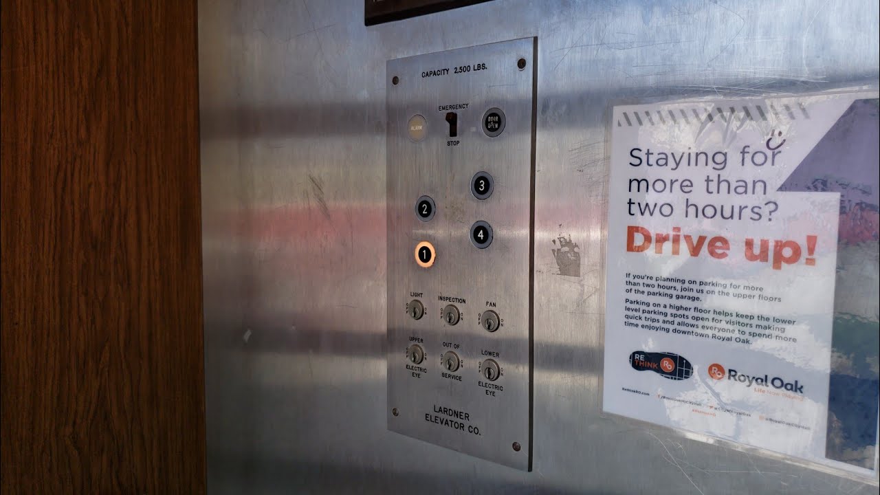 Scenic Vintage Lardner Hydraulic Elevator @ Center Street Parking ...