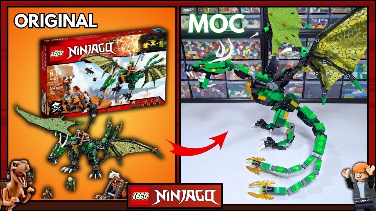 LEGO Ninjago Lloyd NRG Dragon set(70593) Upgrade MOC - YouTube