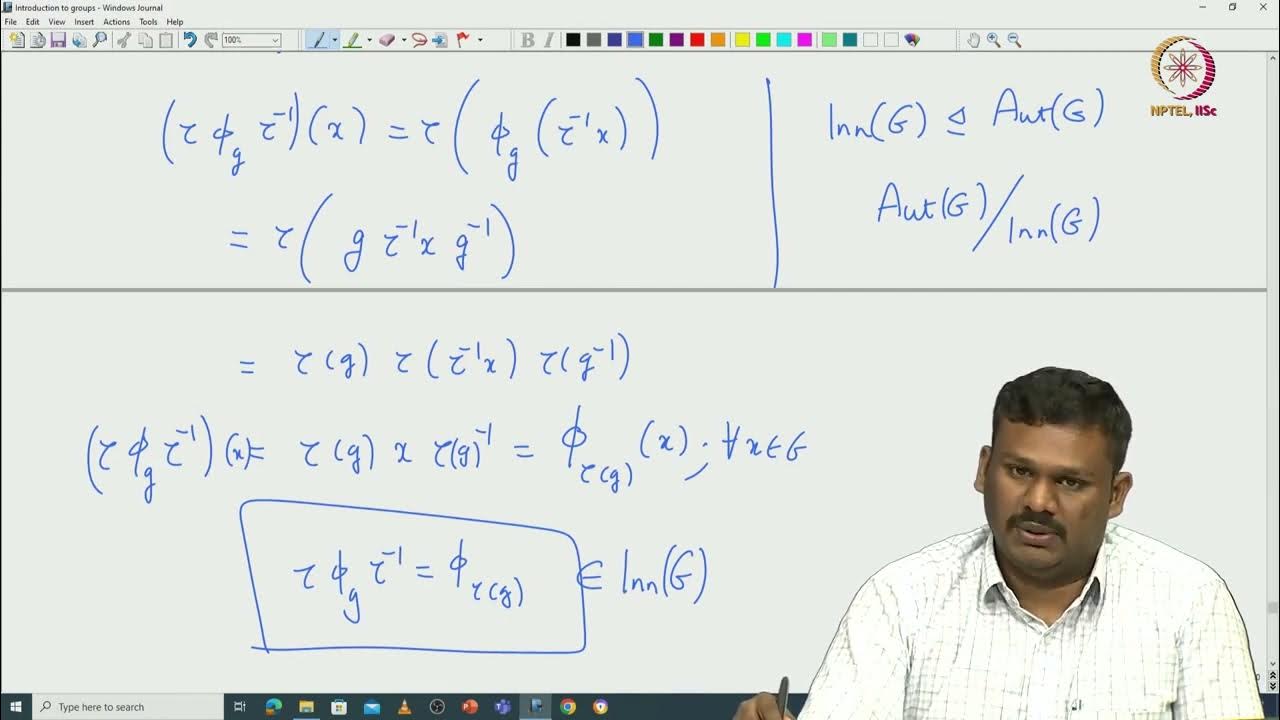 Lec 47 Automorphisms of groups - YouTube