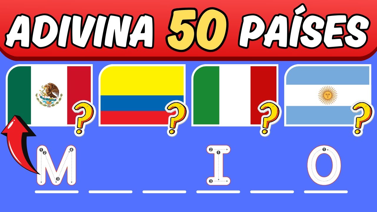 Completa la Palabra y Adivina el País 🧠 🌎 50 PAÍSES / #playguessquiz # ...