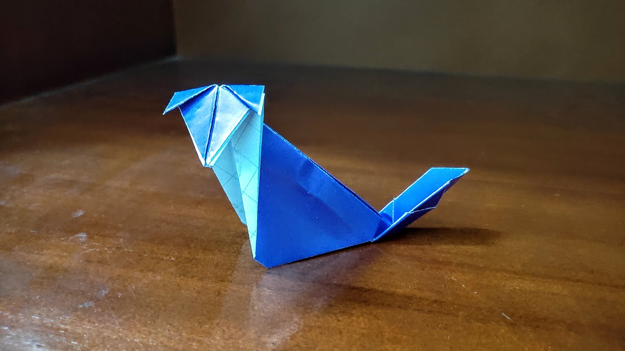 How To Fold A Paper Origami Dog Easy - Origami Dog Easy - Easy Origami ...
