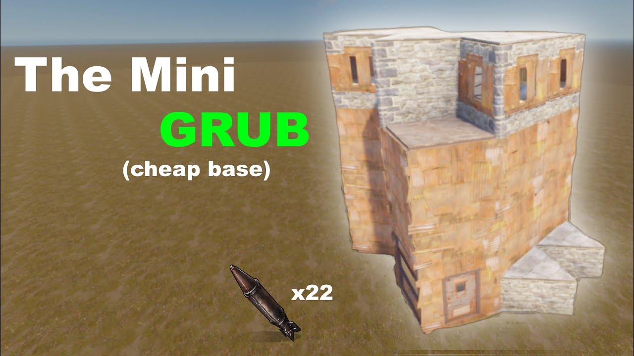 (Bunkered)The Mini GRUB | Solo | CHEAP 1x1 | Base | RUST - YouTube