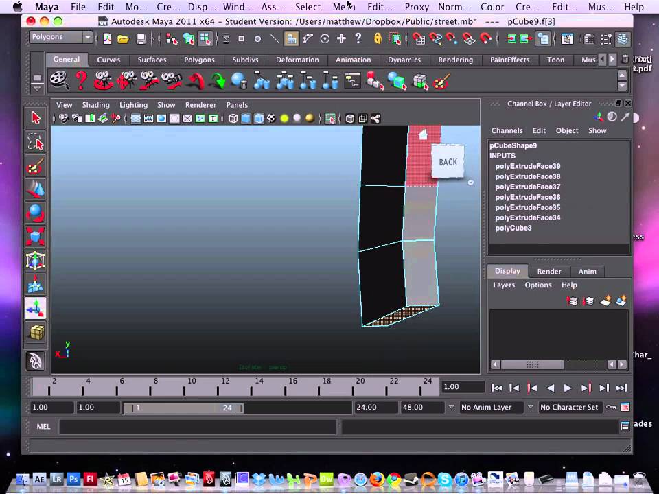 MAYA 3D Modelling Tutorial - How to Model an Arrow Sign - YouTube
