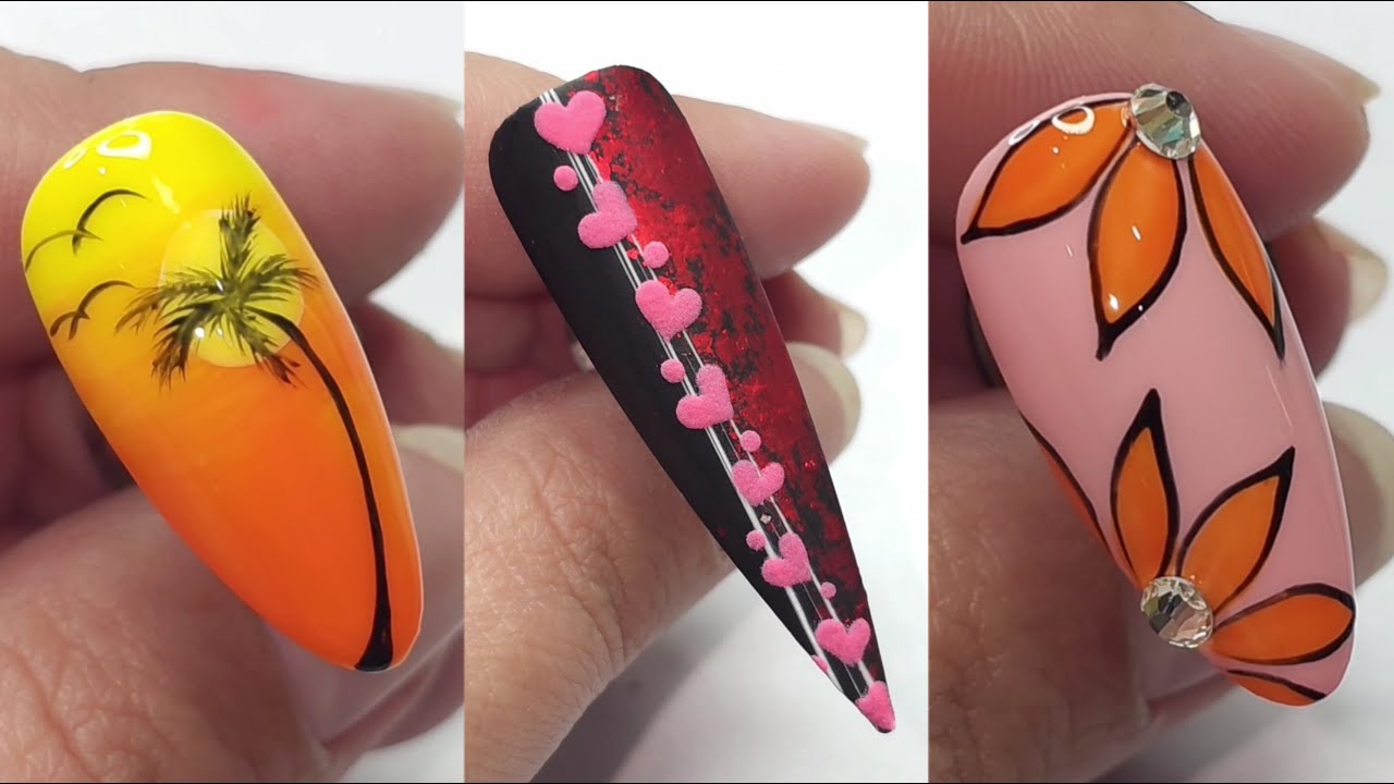 #444 how to design nails | professional nail art tutorial | nail art ...