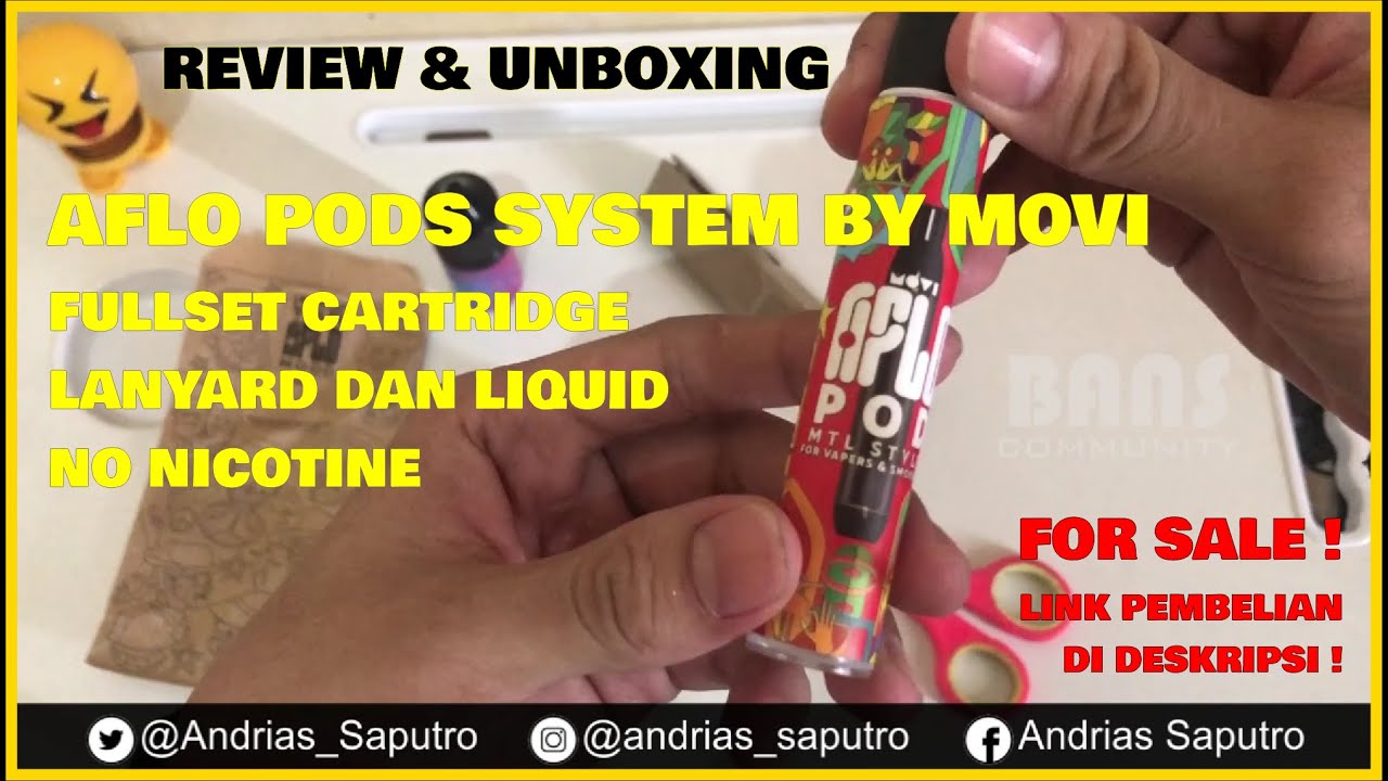 Review & Unboxing: AFLO POD System Fullset Cartridge Lanyard dan Liquid ...
