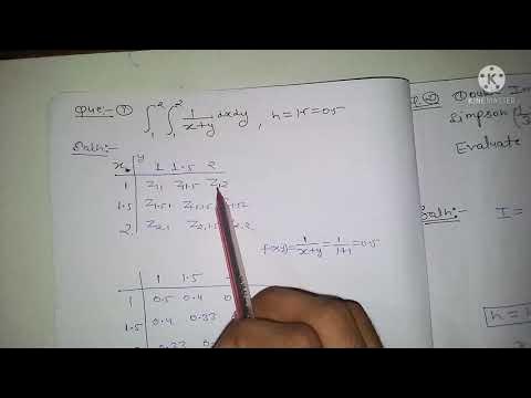 Double integral using trapezoidal rule||Double integral using ...