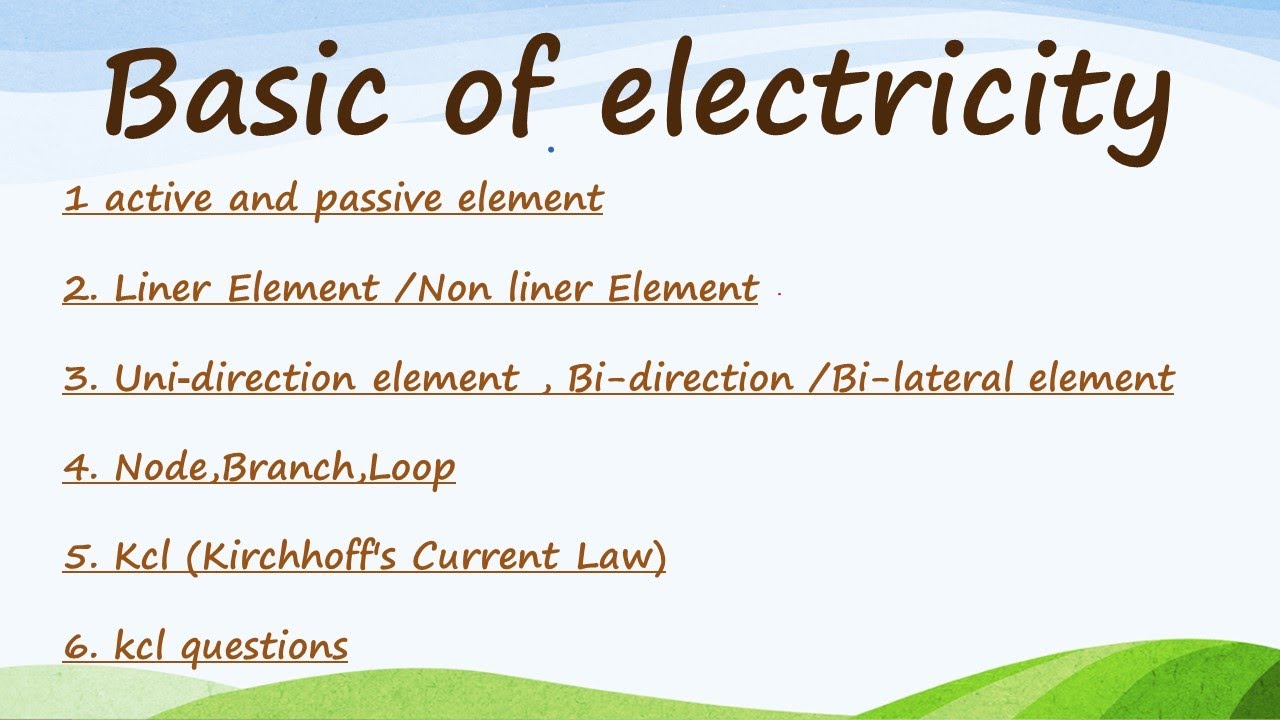 Basic Electrical Concept For ITI SSCJE RAJ. JE HPCL UPPCL RAILWAY & All Technical Exam - YouTube