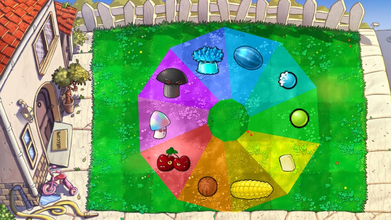 plants vs zombies | Dave's new pvz map:Ten Color Lawn-HARD MODE Mod ...