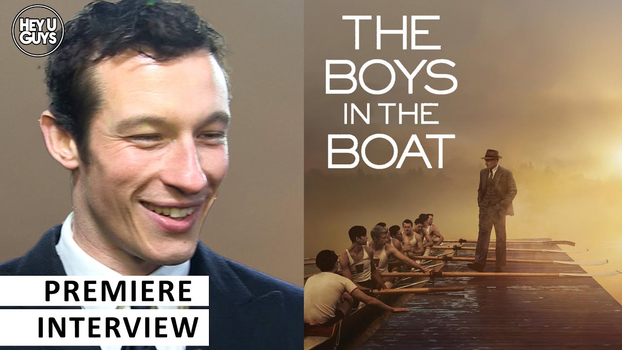 Callum Turner - The Boys in the Boat UK Premiere Red Carpet Interview ...