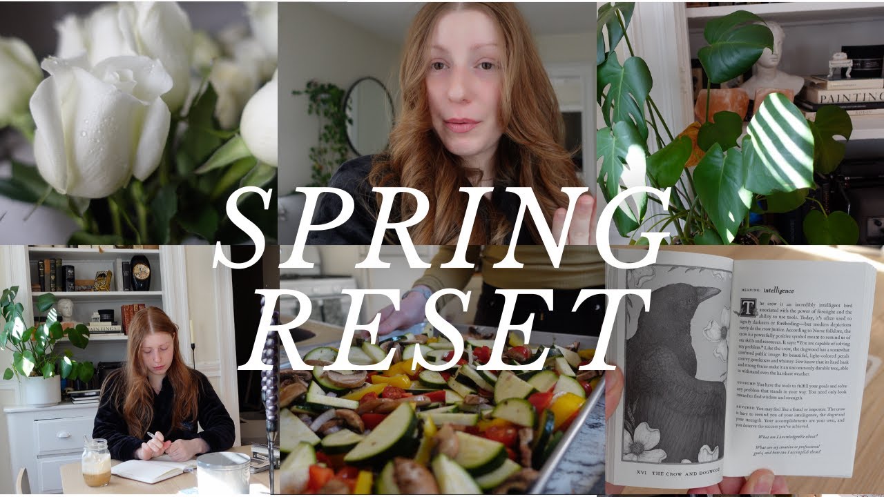 SPRING RESET VLOG: Flowers, Spring Cleaning Routine, Setting Intentions ...
