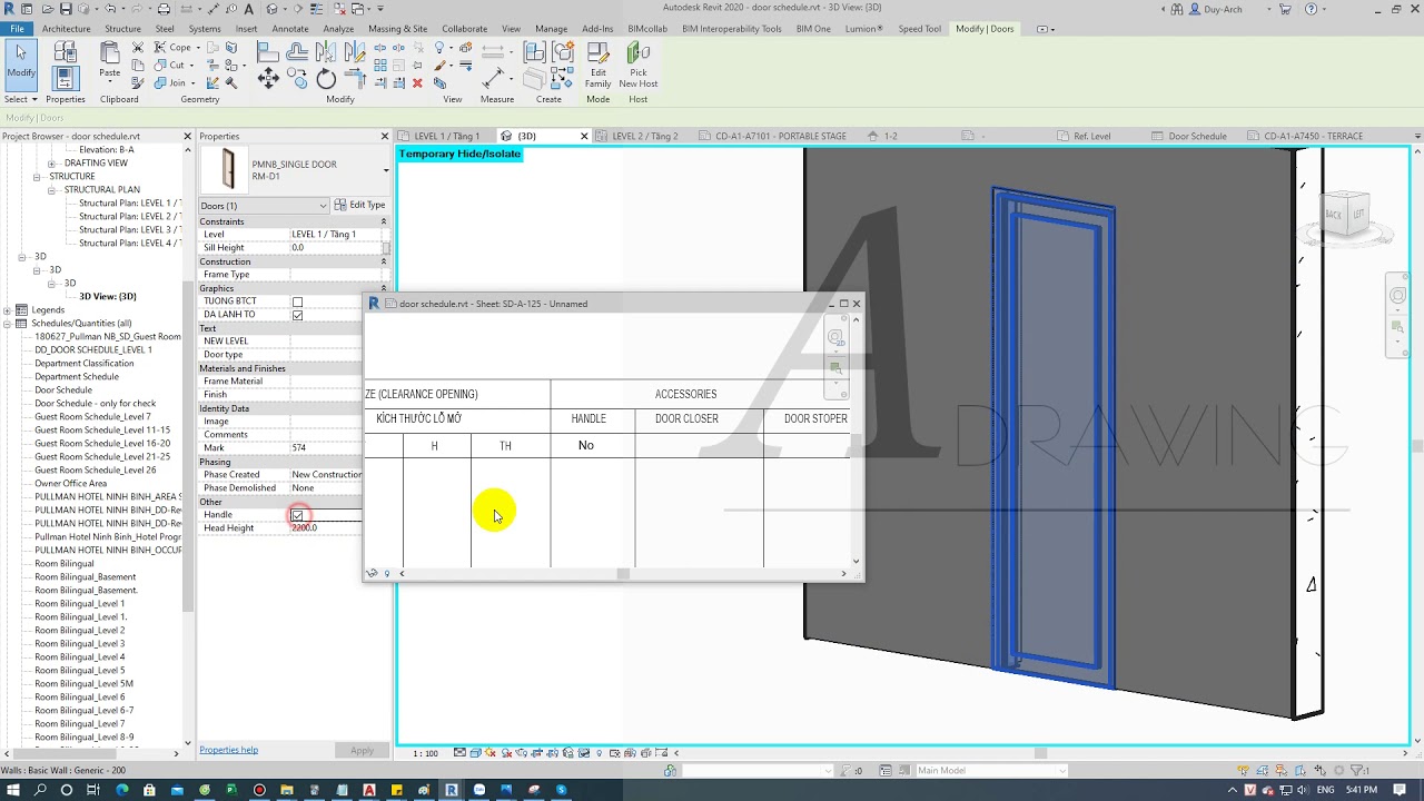 Door Schedule In Revit Part 1 YouTube Door Schedule In Revit Part 1 YouTube