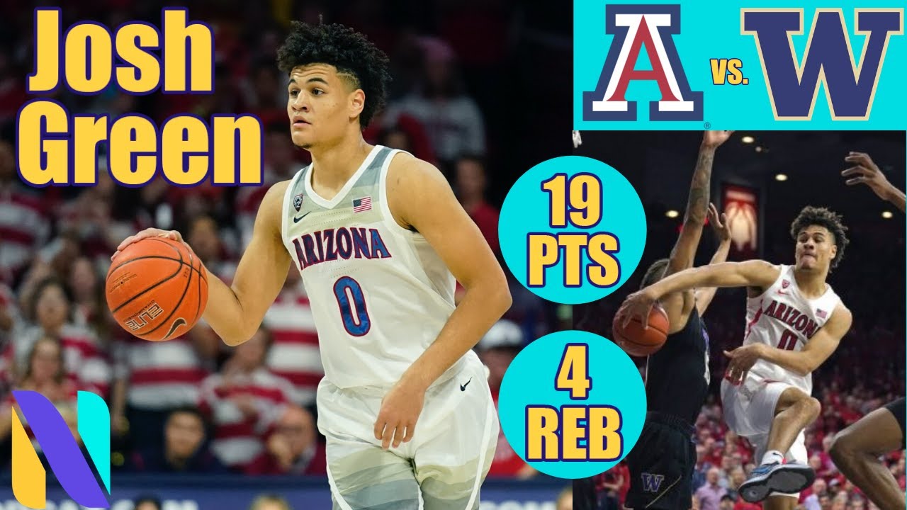 Josh Green Arizona Wildcats 19 PTS 4 REBS 3 AST vs Washington Huskies ...