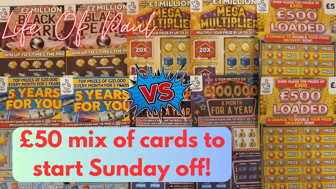 £50 mix of scratch cards, £50 of £5 cards, maybe today will be the day ...
