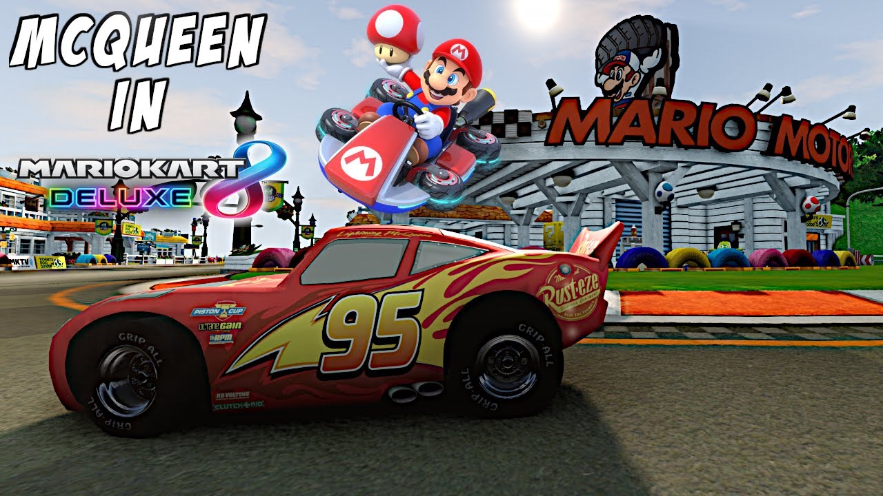 Lightning Mcqueen in Mario Kart 8 Deluxe: GCN Yoshi Circuit | Disney ...