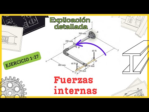 Mecánica de Materiales Hibbeler – Ejercicio 1-27 Resuelto | Cargas Internas por Peso Propio en 3D